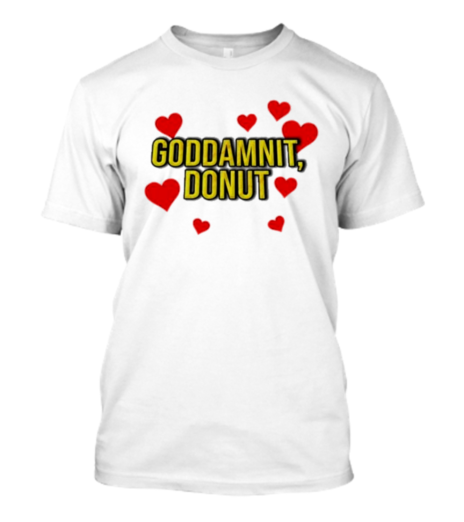 Dungeoncrawlercarl Goddamnit Donut Red Hearts T-Shirt