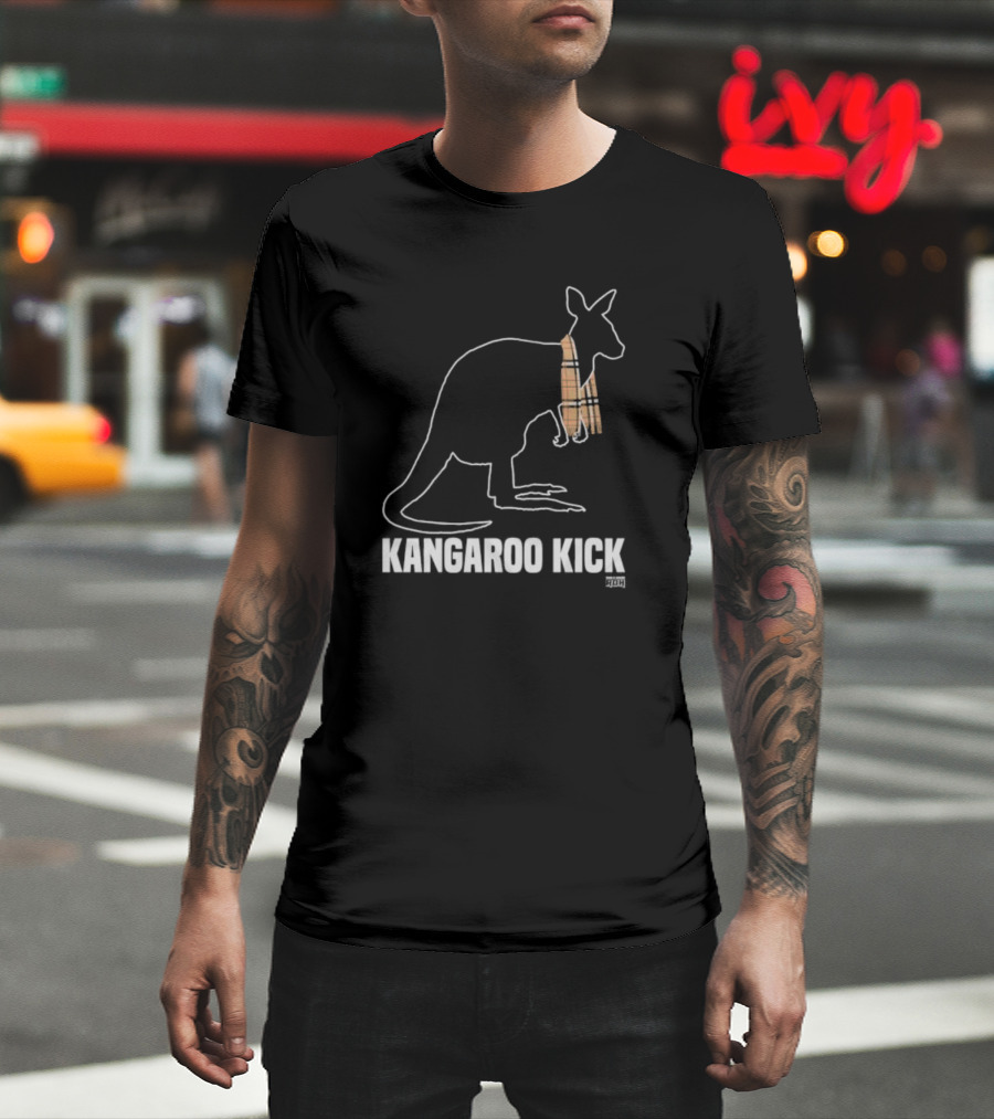 MJF Kangaroo Kick Scarf Outline T-Shirt