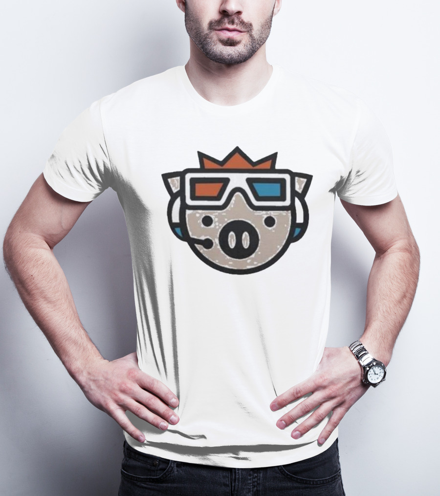 Technoblade Pig With 3D Glasses And Headset T-Shirt