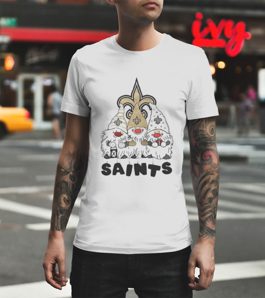New Orleans Saints Gnomes Fleur-de-Lis Highlights T-Shirt