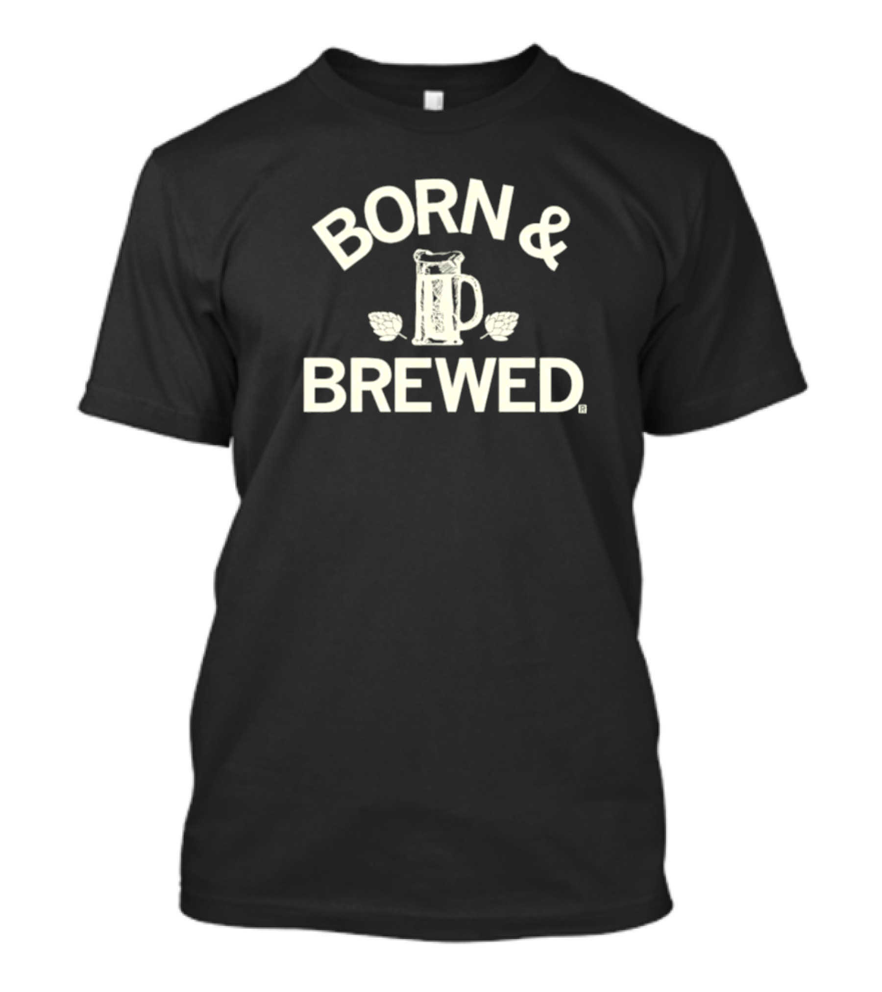 BORN And BREWED Raygun Beer Mug And Hops T-Shirt