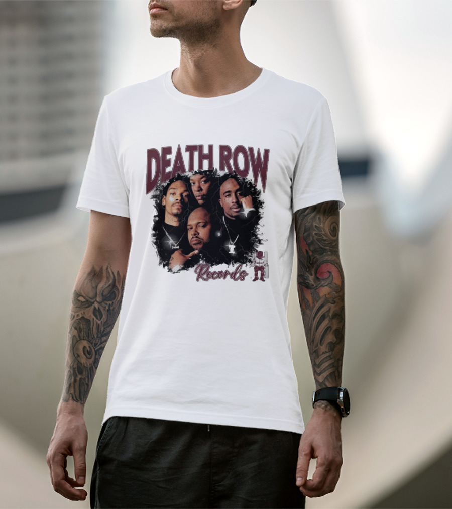 Burgundy Death Row Records Legends 5s T-Shirt