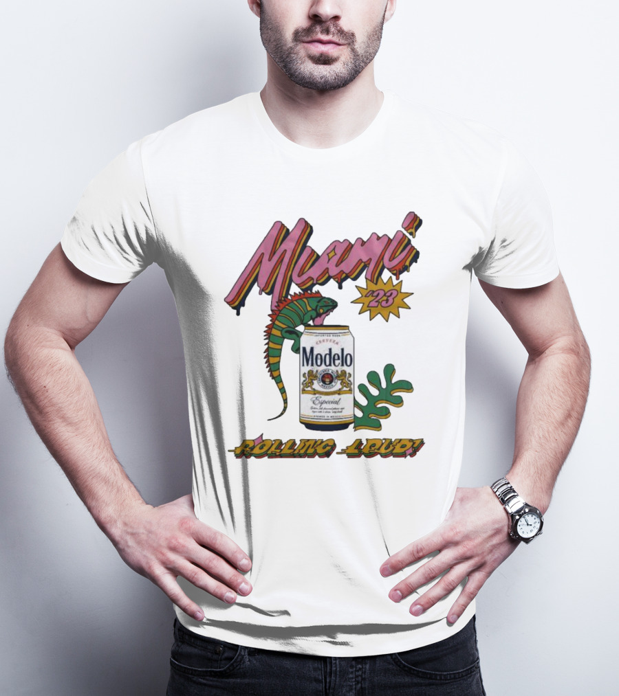 Miami 23 Iguana Modelo Rolling Loud T-Shirt