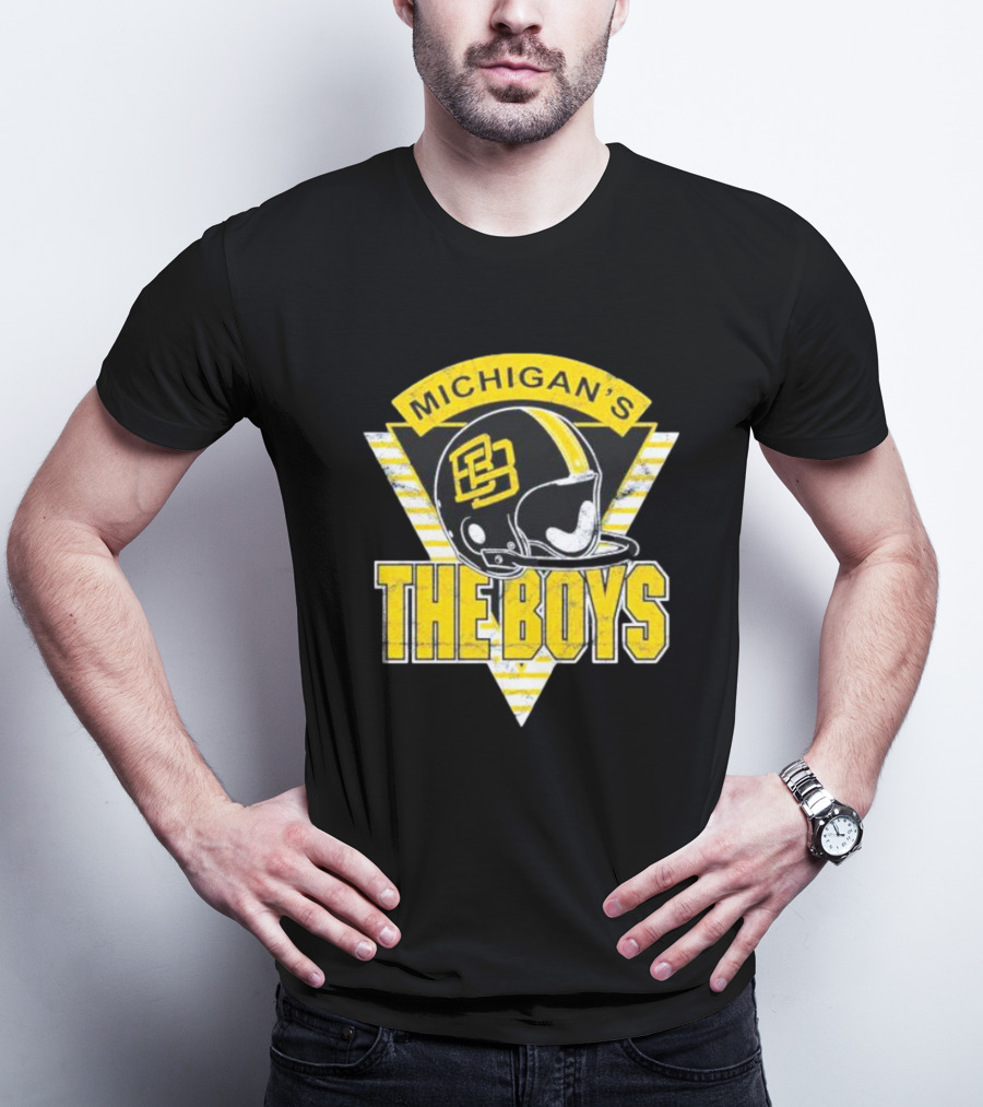 Bussin’ With The Boys Michigan’s The Boys Helmet T-Shirt