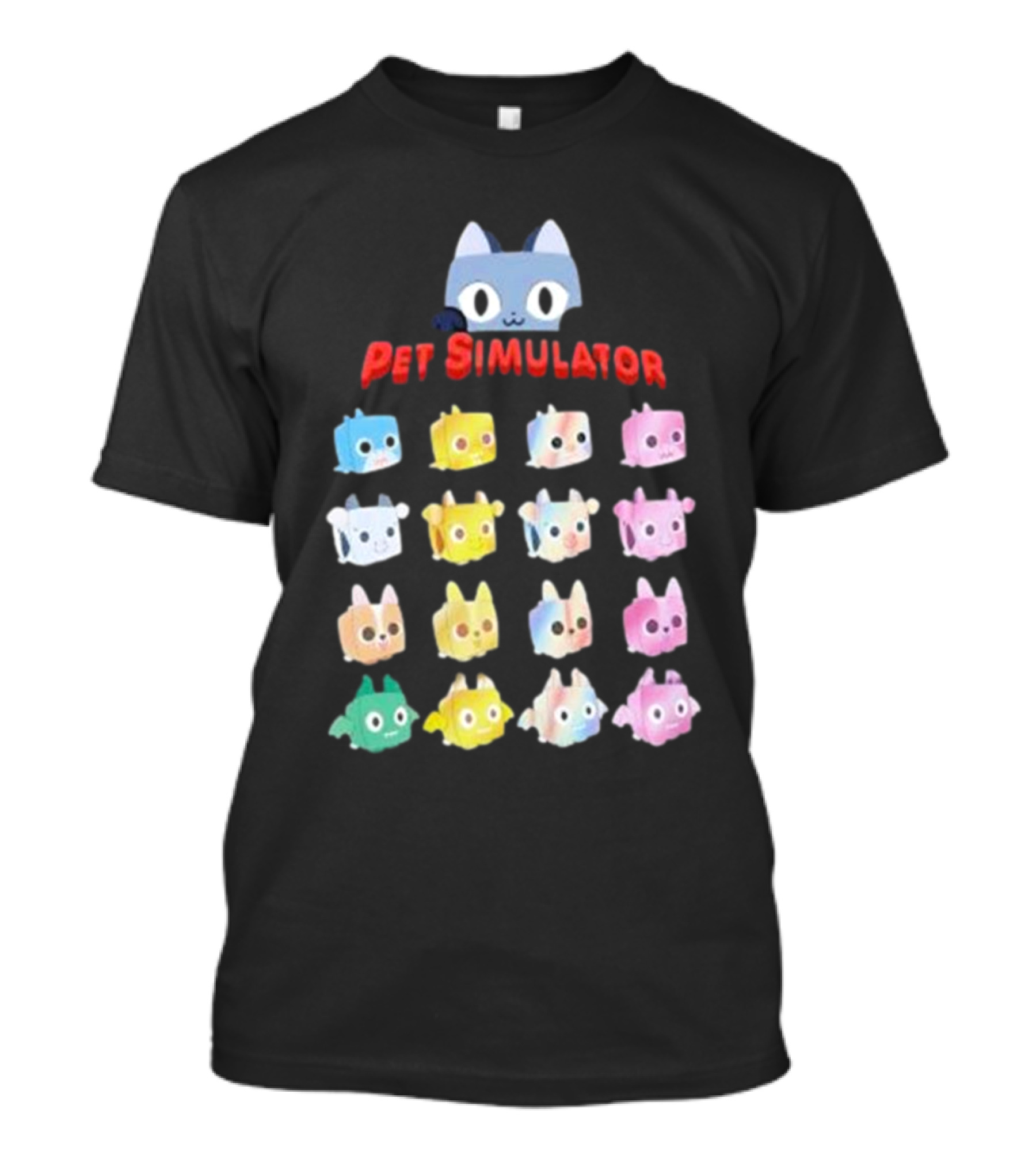 Alex Tanooki Pet Simulator Cute Colorful Kitty 16 Collection T-Shirt