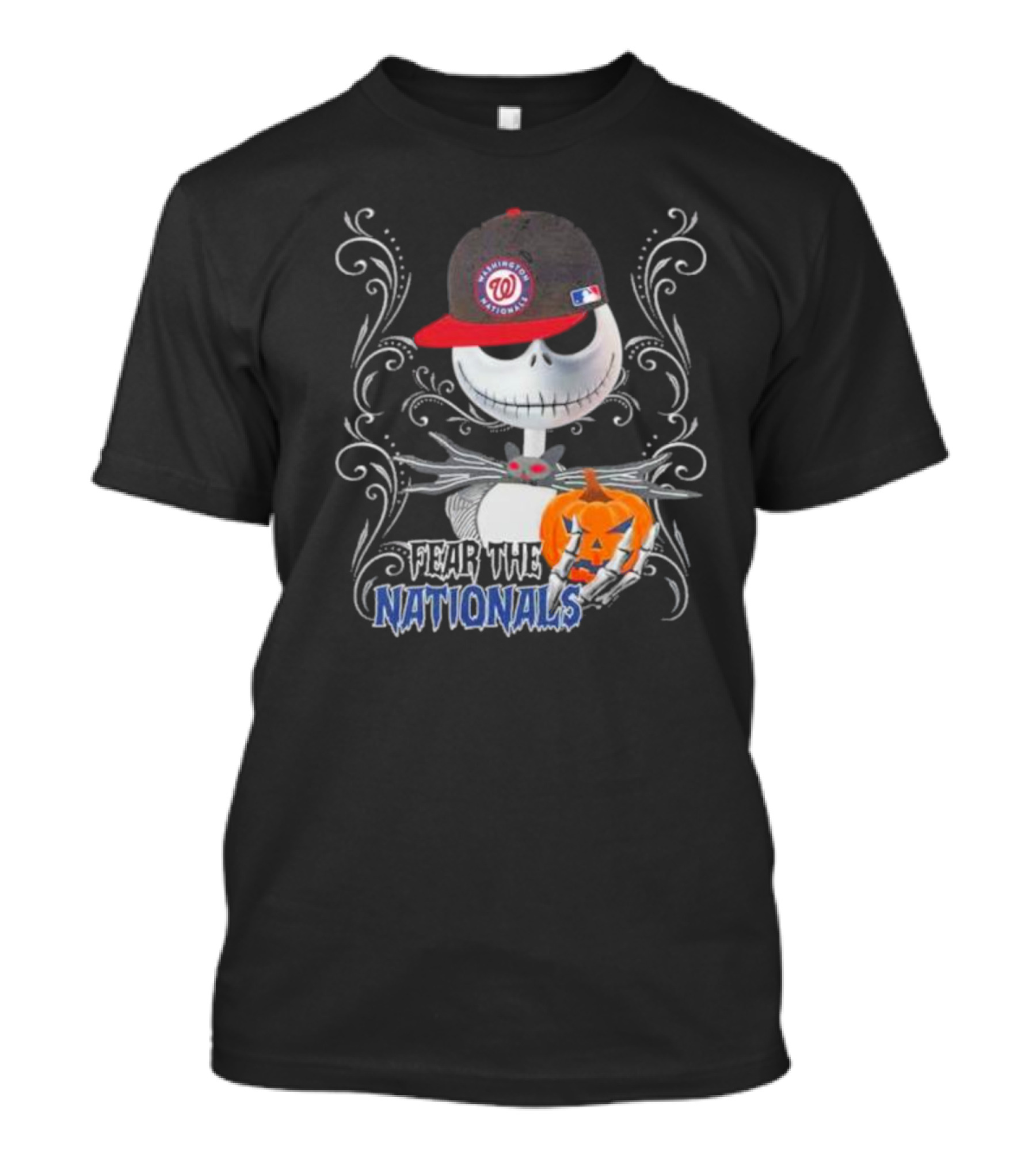 Jack Skellington Fear The Nationals Halloween Pumpkin Washington Nationals Hat T-Shirt
