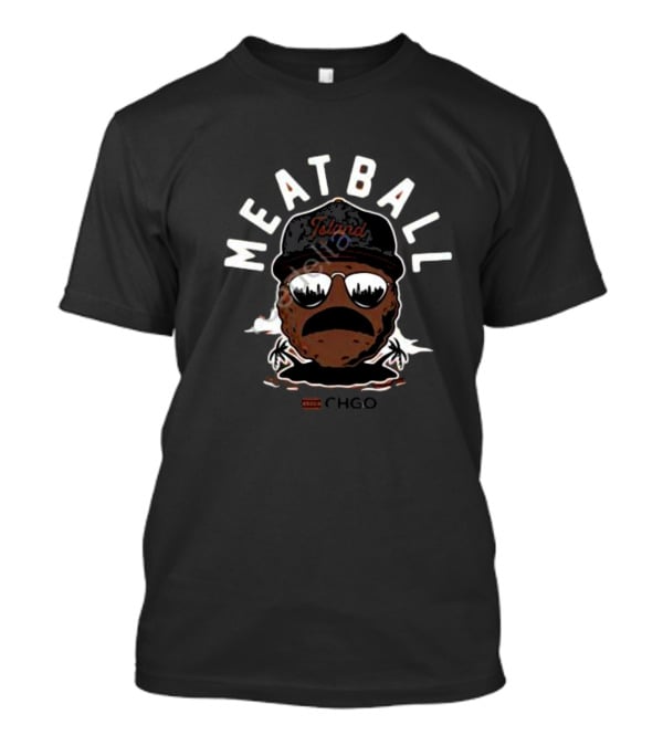 Meatball Island CHGO Island Mustache Sunglasses Hat T-Shirt