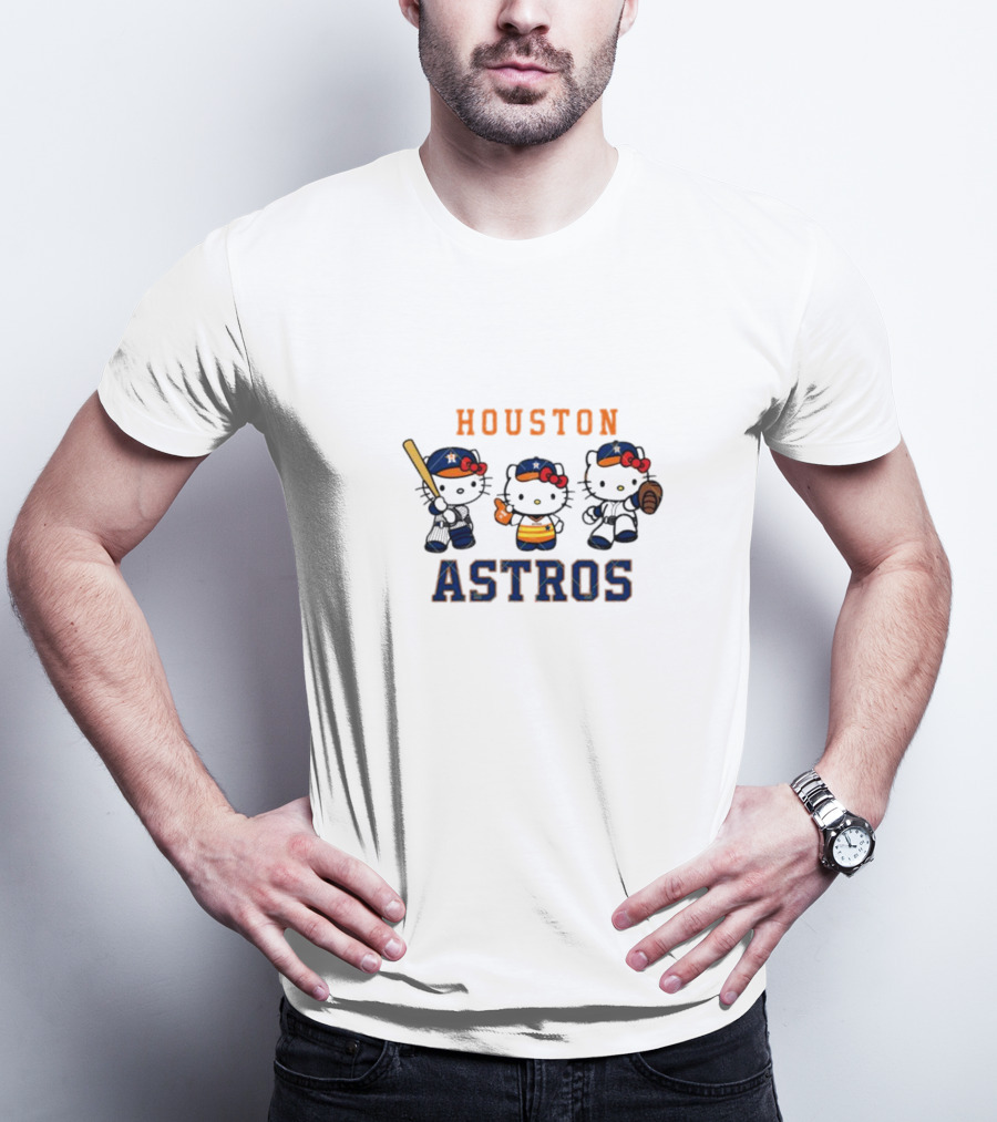 Houston Astros Hello Kitty Baseball T-Shirt
