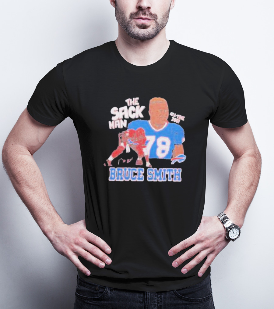 Bruce Smith The Sack Man 78 Buffalo Bills All-Time 200 T-Shirt