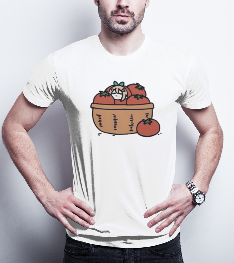 Pomato Anime Character In Tomato Basket T-Shirt