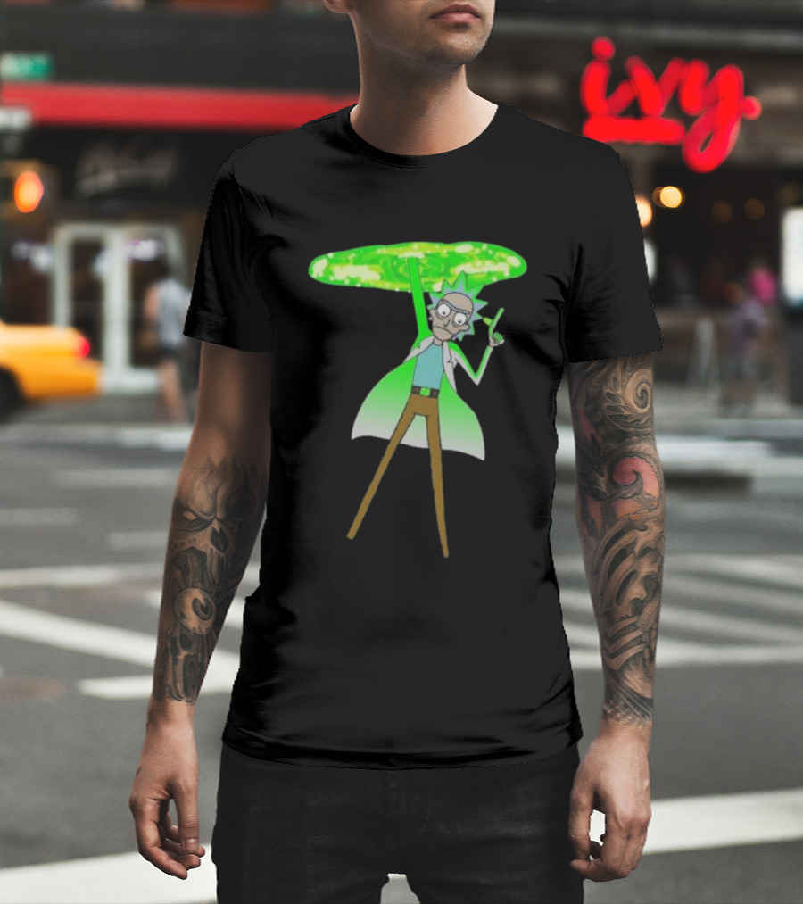 Rick Sanchez Portal Green Slime Rick And Morty T-Shirt