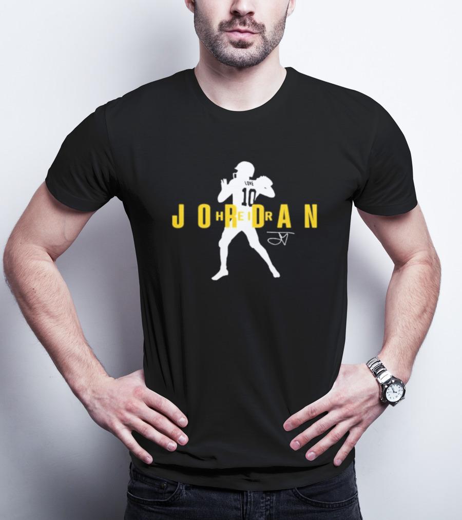 Heir Jordan Love Quarterback Silhouette Signature T-Shirt