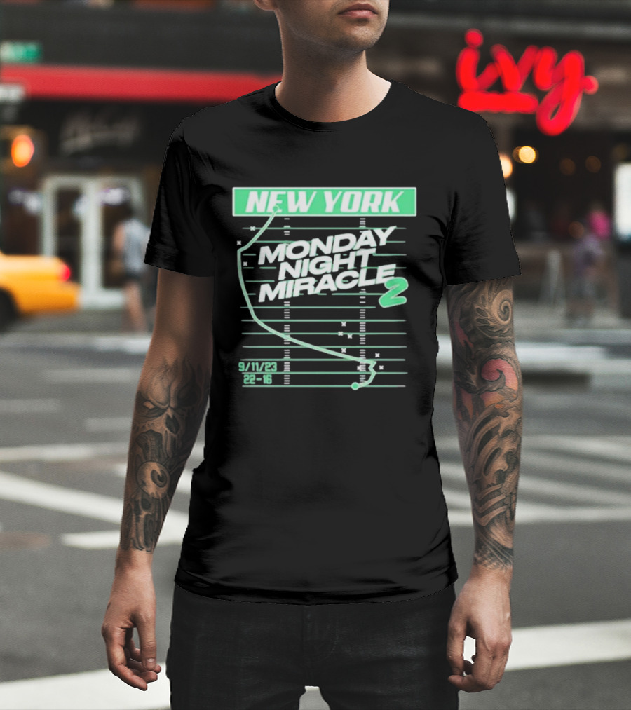 New York Monday Night Miracle 2 9/11/23 22-16 T-Shirt