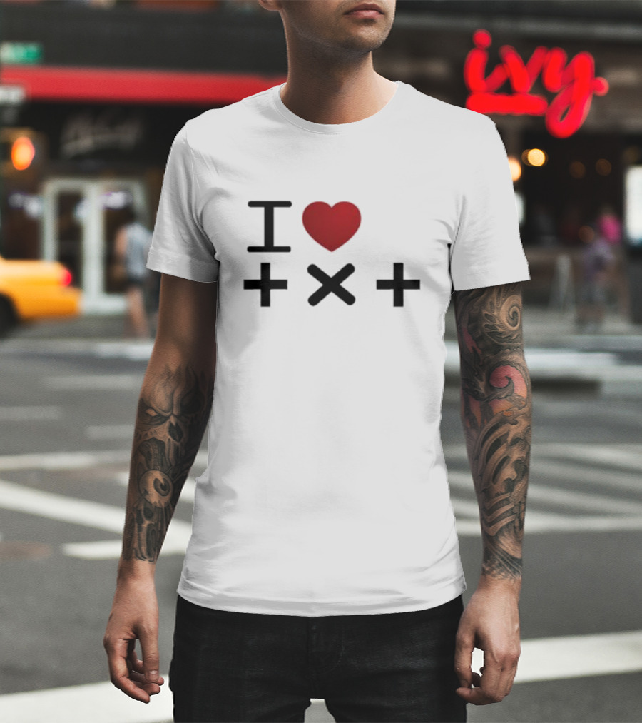 Coi Leray I Heart +x+ Black Red Heart T-Shirt