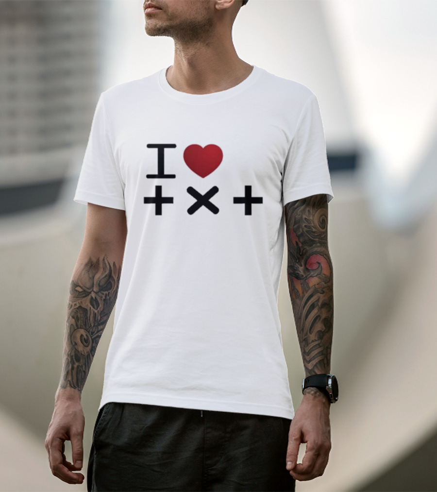 Coi Leray I Heart +x+ Black Red Heart T-Shirt