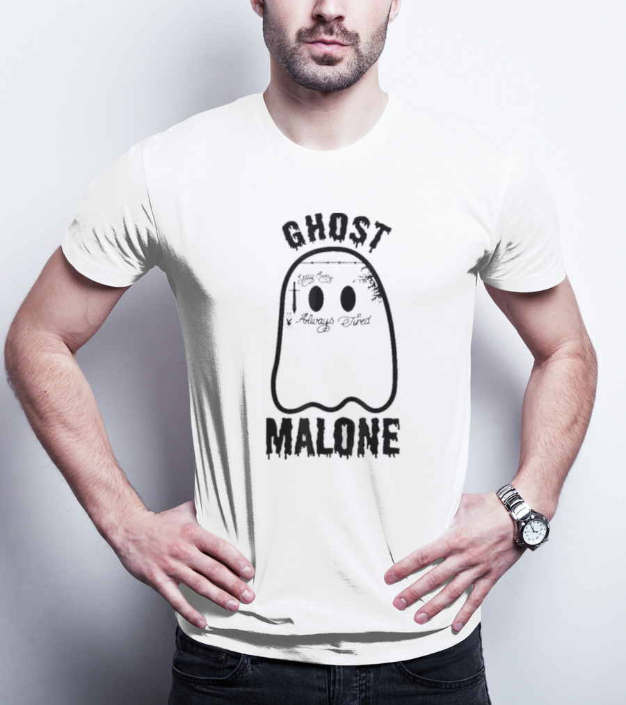 Ghost Malone Halloween Spooky Season Cute Fall Ghost T-Shirt