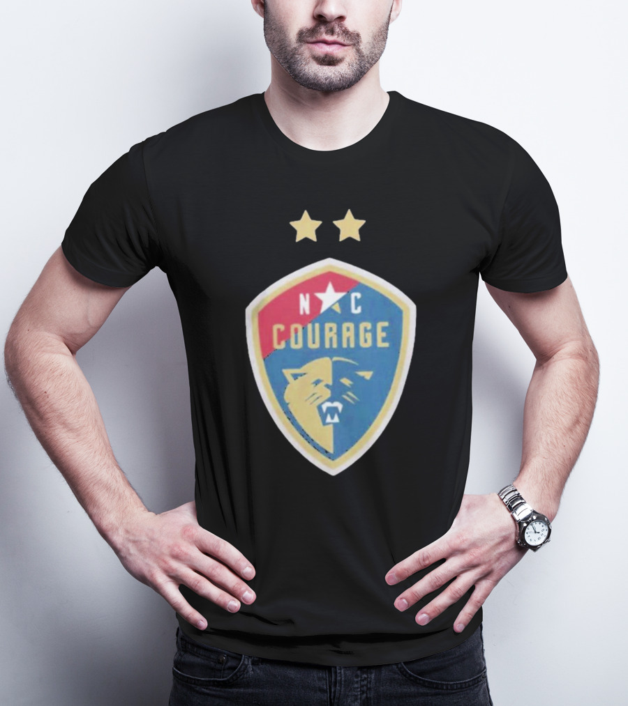 NC Courage Logo Two Stars T-Shirt