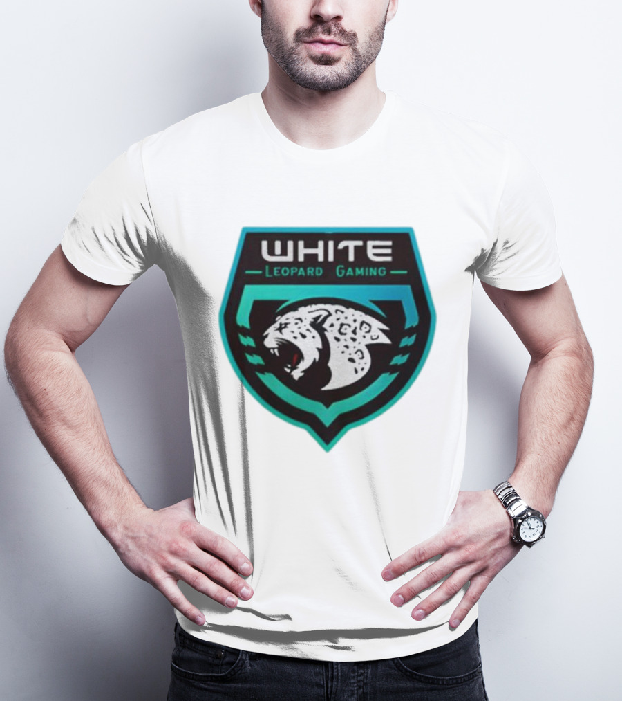 Soardogg Apparel White Leopard Gaming Emblem T-Shirt