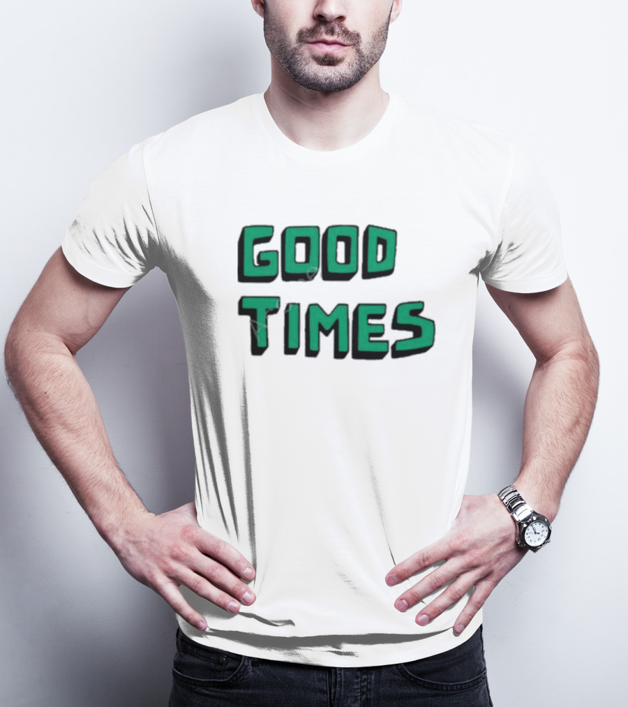 Kylie Minogue Good Times Retro Green Text T-Shirt