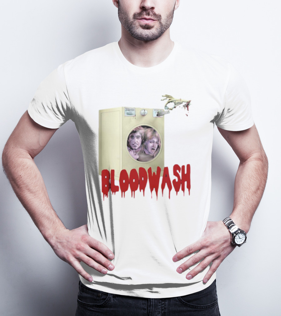 Puppet Combo Bloodwash Horror Laundry Machine With Faces And Monster Hand T-Shirt