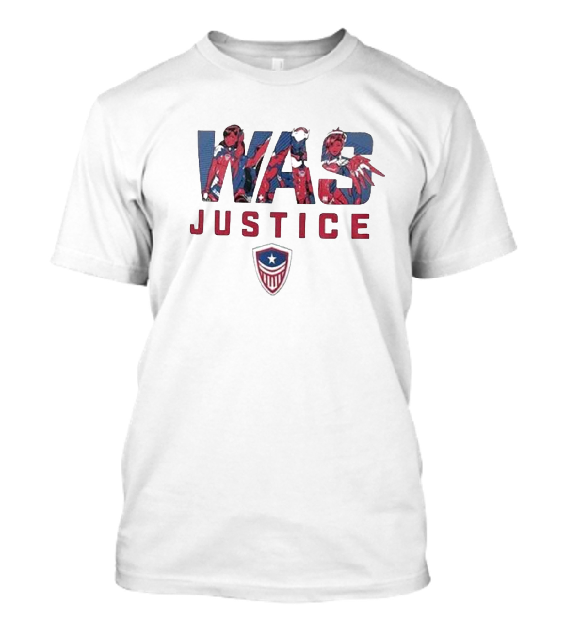 Washington Justice City Hero WAS Justice Shield Emblem T-Shirt