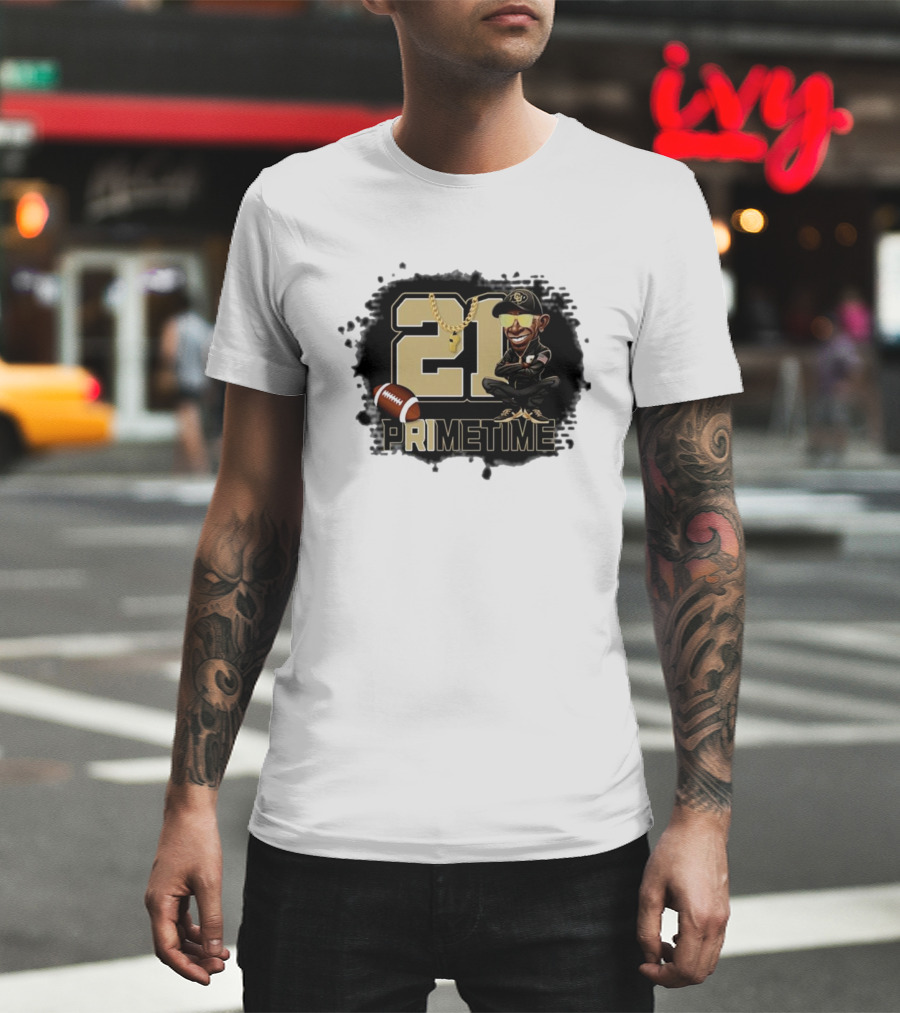 21 Prime Time Football Deion Sanders Coach Swea Mens Womens T-Shirt