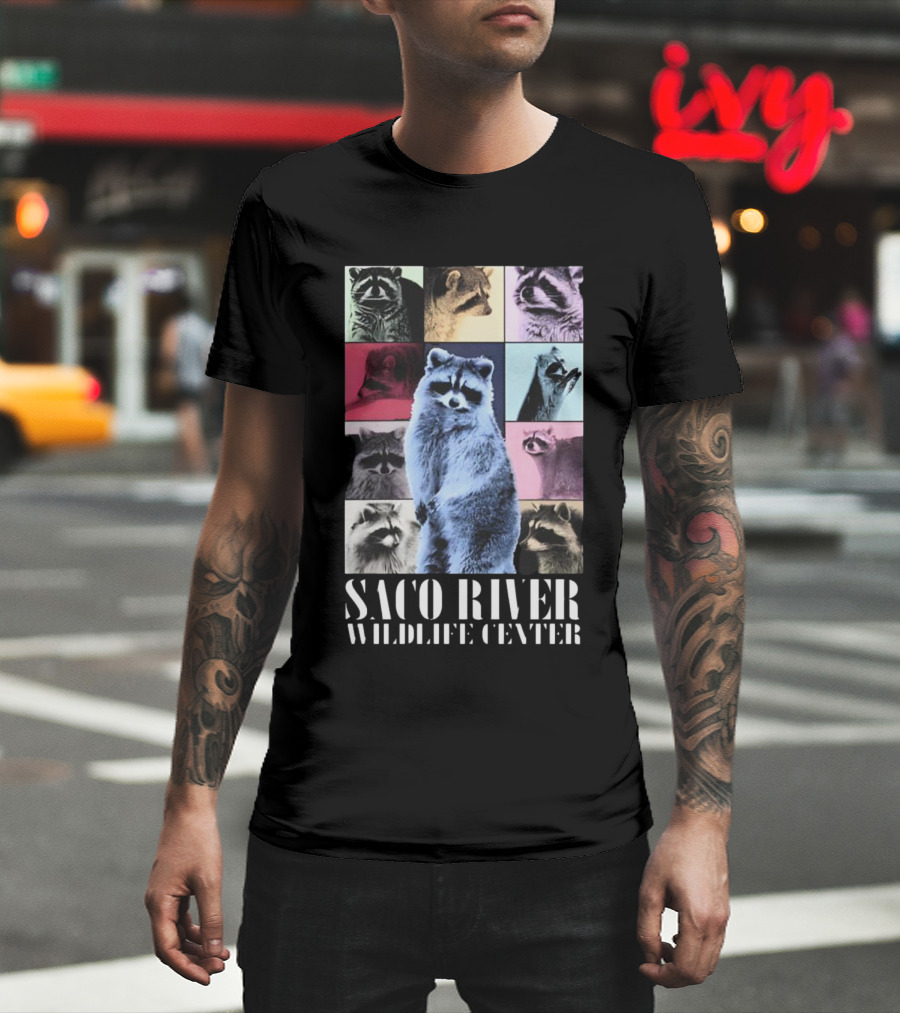 Saco River Wildlife Center Raccoon Collage The Eras Tour T-Shirt