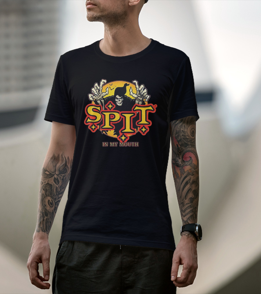Spirit Halloween Spit In My Mouth Grim Reaper T-Shirt