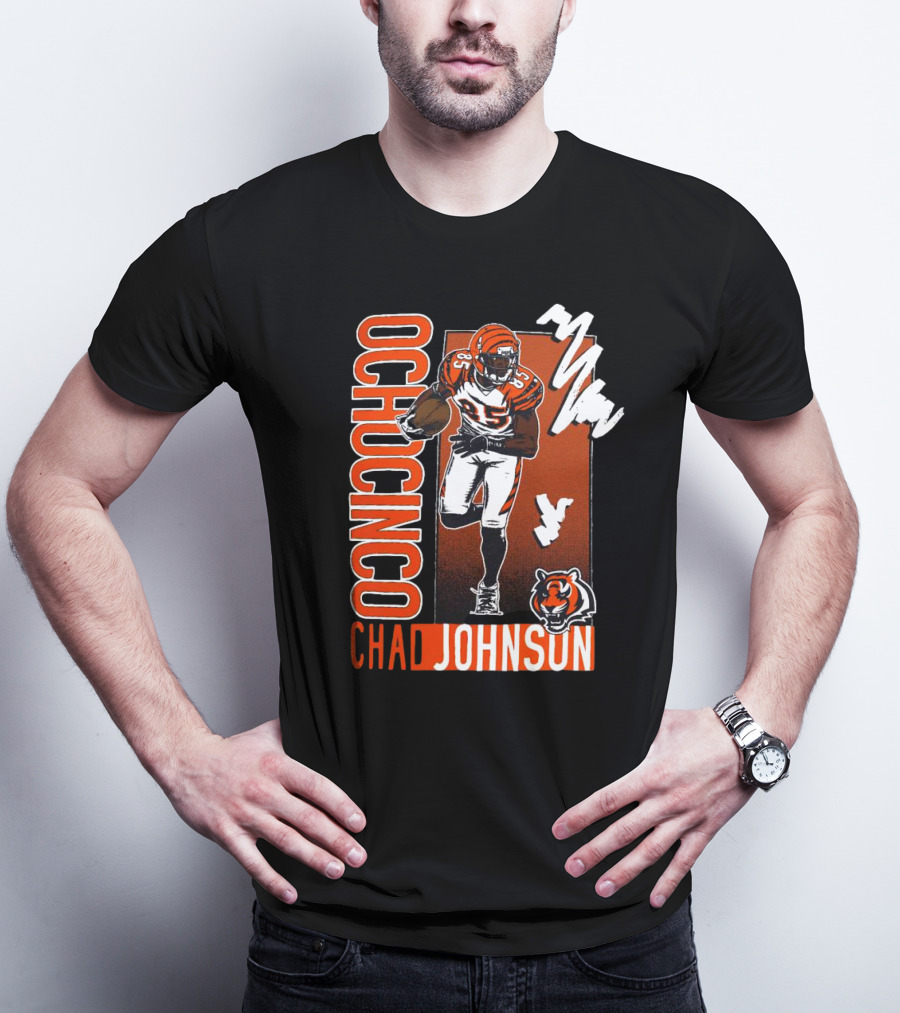 Ochocinco Chad Johnson Cincinnati Bengals Caricature T-Shirt