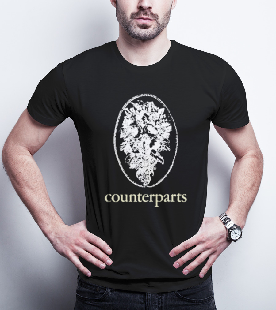 Counterparts Flowers On My Grave Oval Floral T-Shirt