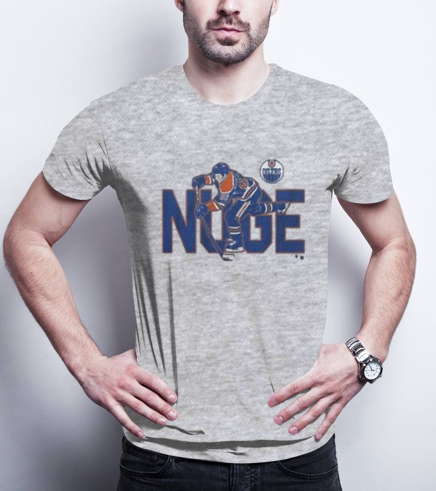 Ryan Nugent-Hopkins Edmonton Oilers NUGE Hockey Player Action T-Shirt