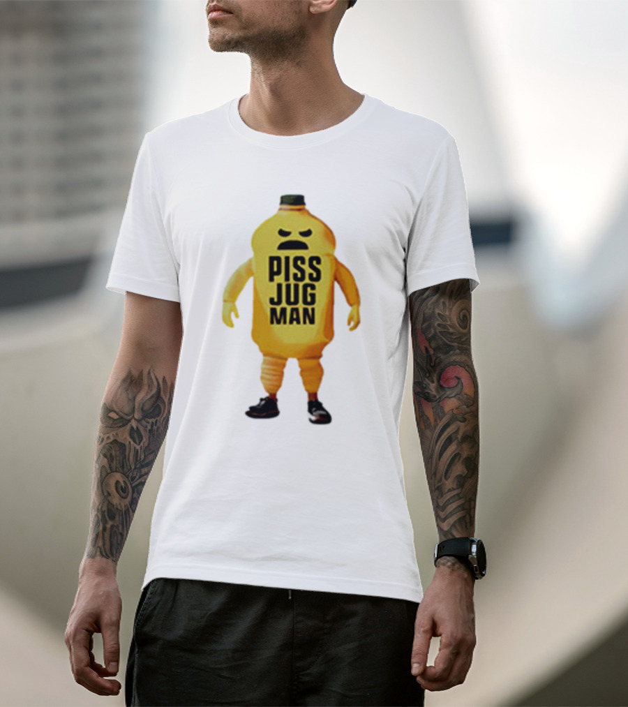 Piss Jug Man Mascot Character With Attitude And Sneakers T-Shirt