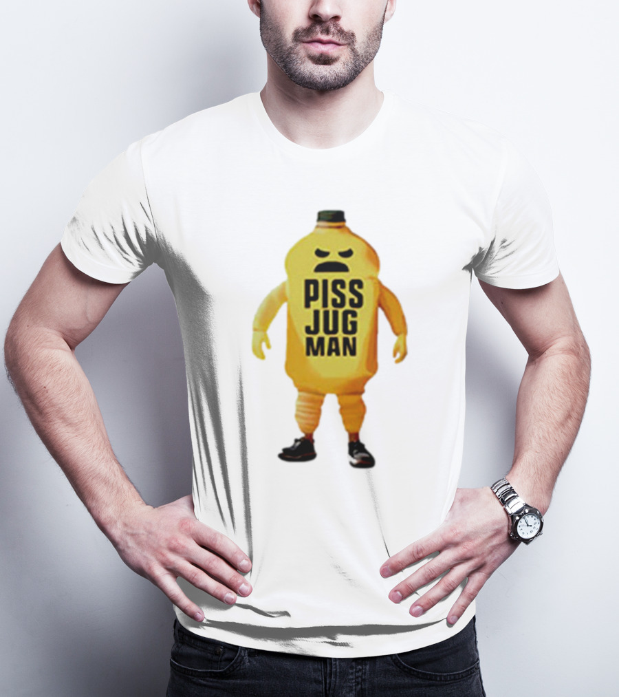 Piss Jug Man Mascot Character With Attitude And Sneakers T-Shirt