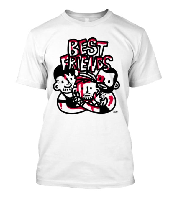 Best Friends AEW With Blood Brothers Orange Cassidy Trio T-Shirt