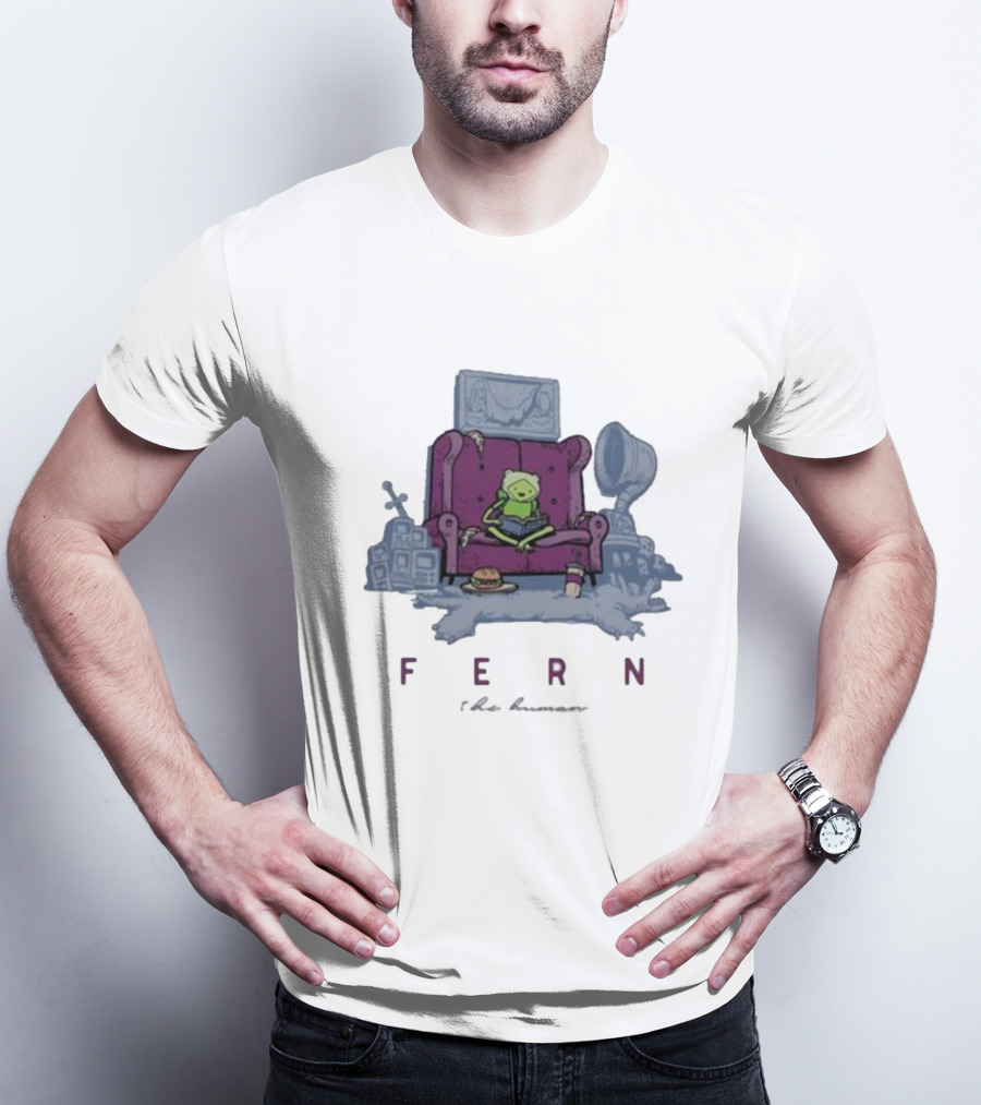 Fern The Human Adventure Time Sitting On Couch T-Shirt