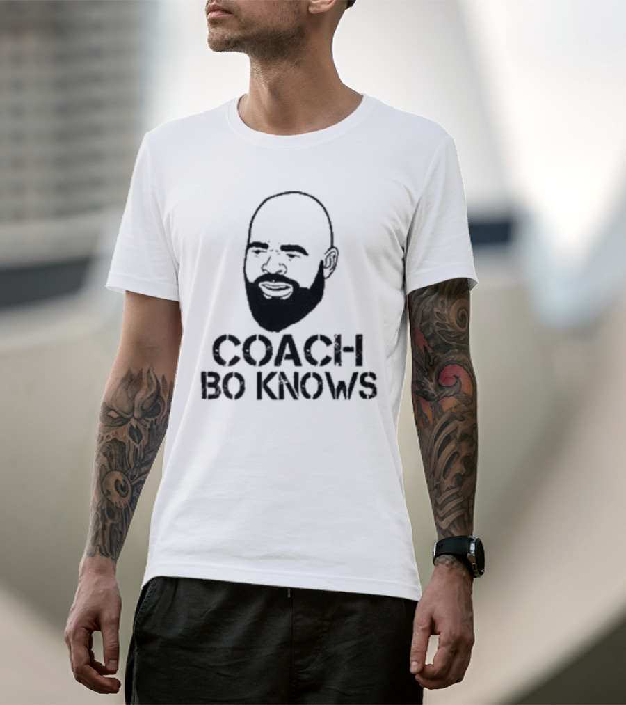 Coach Bo Knows Bald Beard T-Shirt