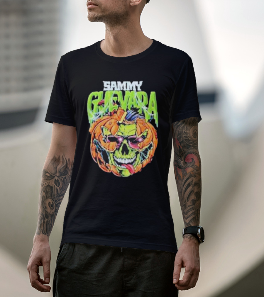 Sammy Guevara Goosebumps Halloween Pumpkin Skull T-Shirt