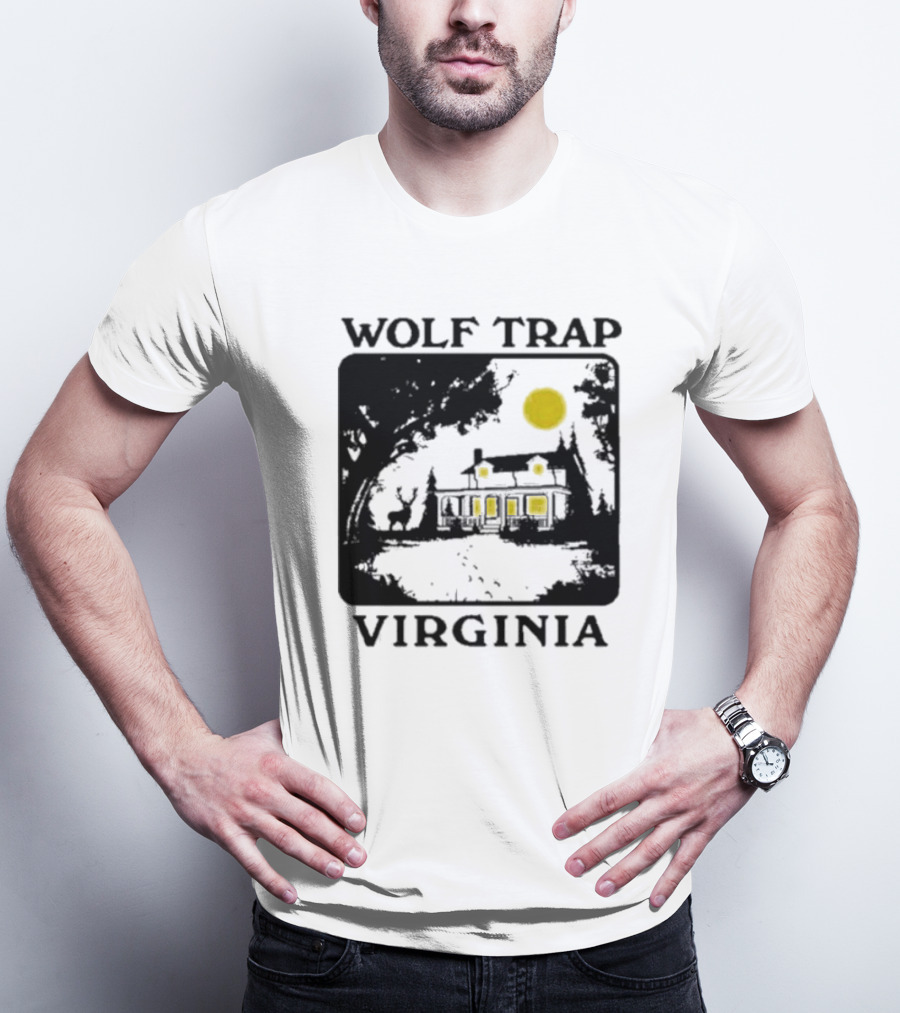 Wolf Trap Virginia Moonlit House Scene T-Shirt