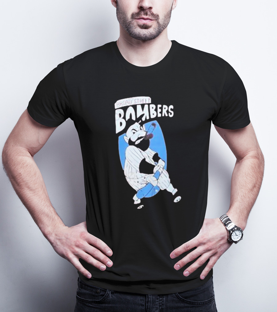 Phillies Marlins Playoff Broad Street Bombers Baseball Player With Bat And Beard T-Shirt