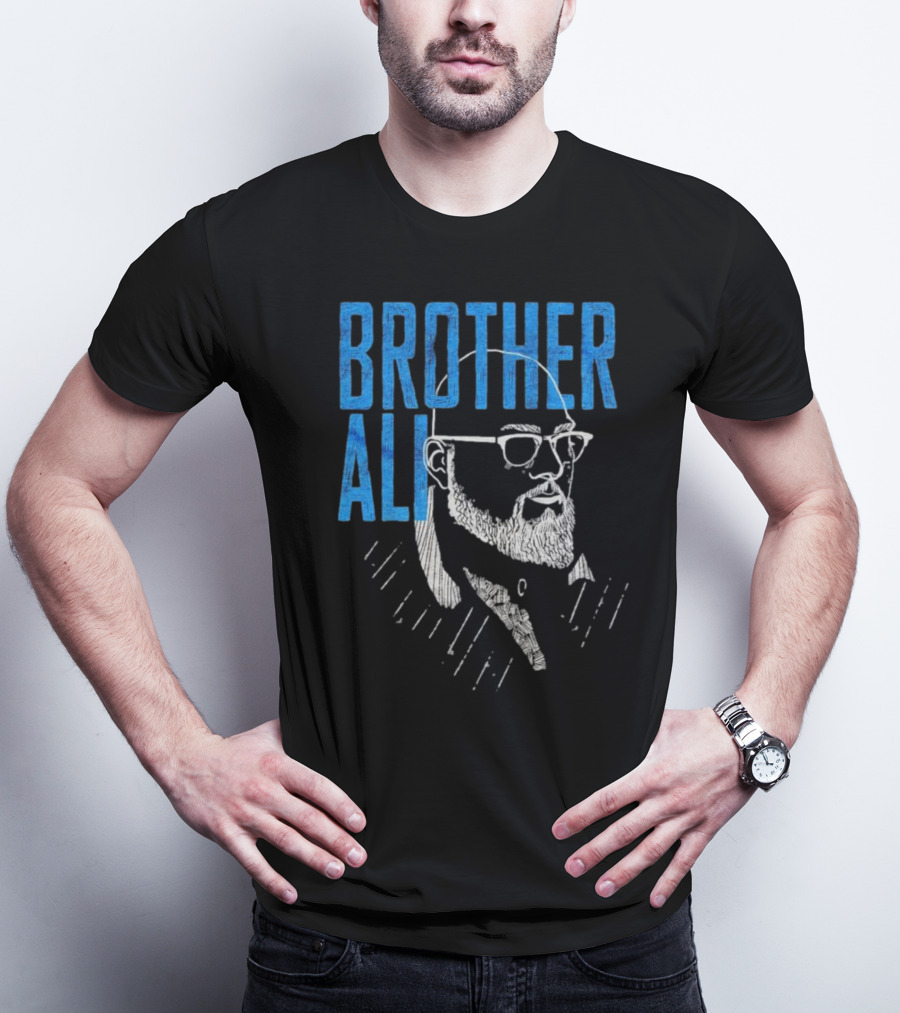 Brother Ali Line Art Portrait With Glasses And Beard T-Shirt