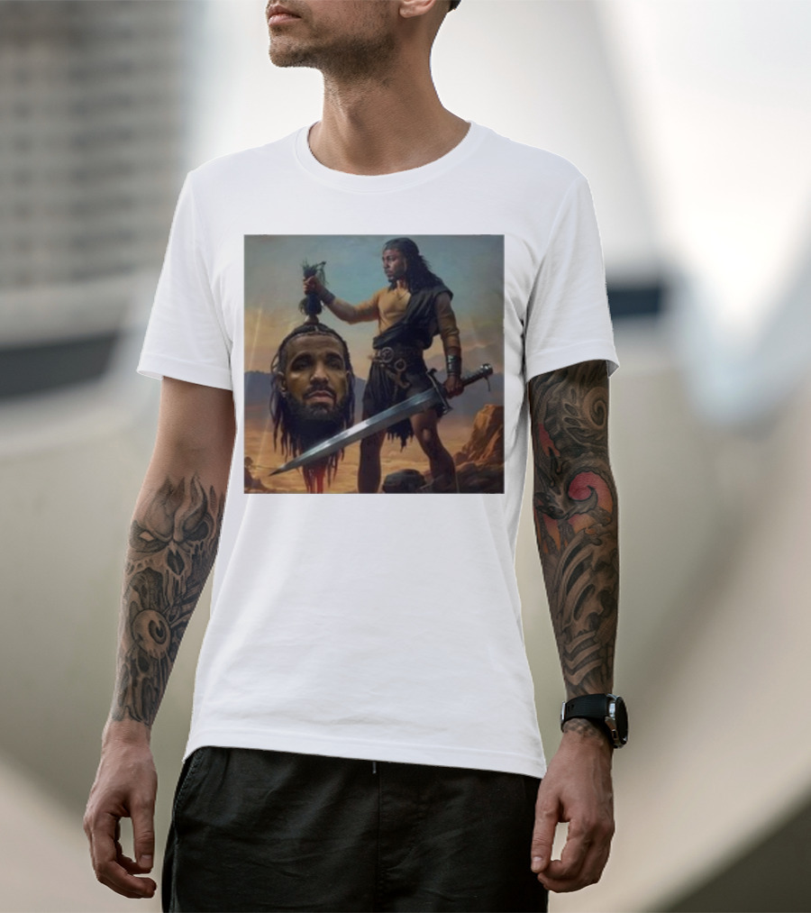 Hermainem Kendrick Holding Drake’s Head In Epic Scene T-Shirt