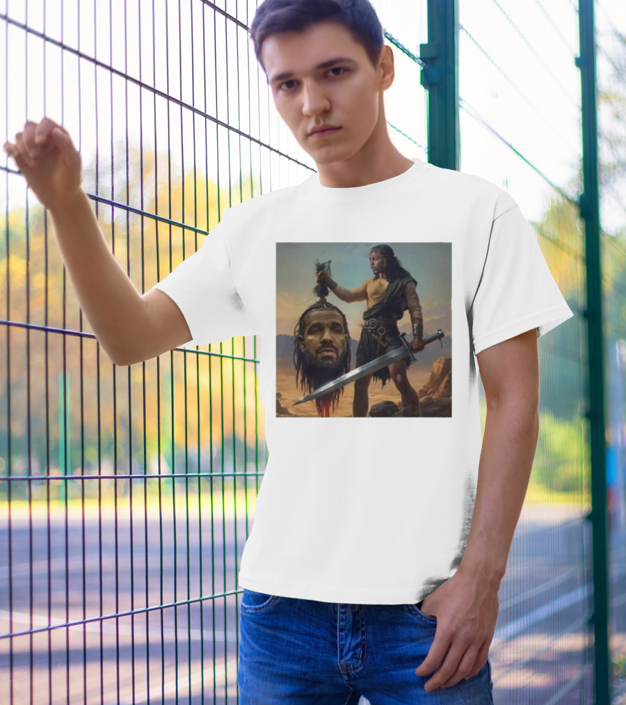 Hermainem Kendrick Holding Drake’s Head In Epic Scene T-Shirt