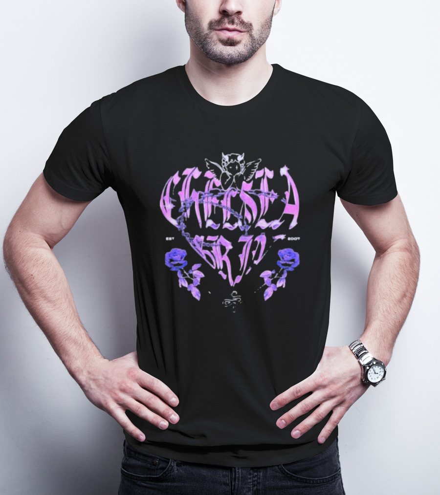 Chelsea Grin Purple Heart EST 2007 Roses Owl T-Shirt