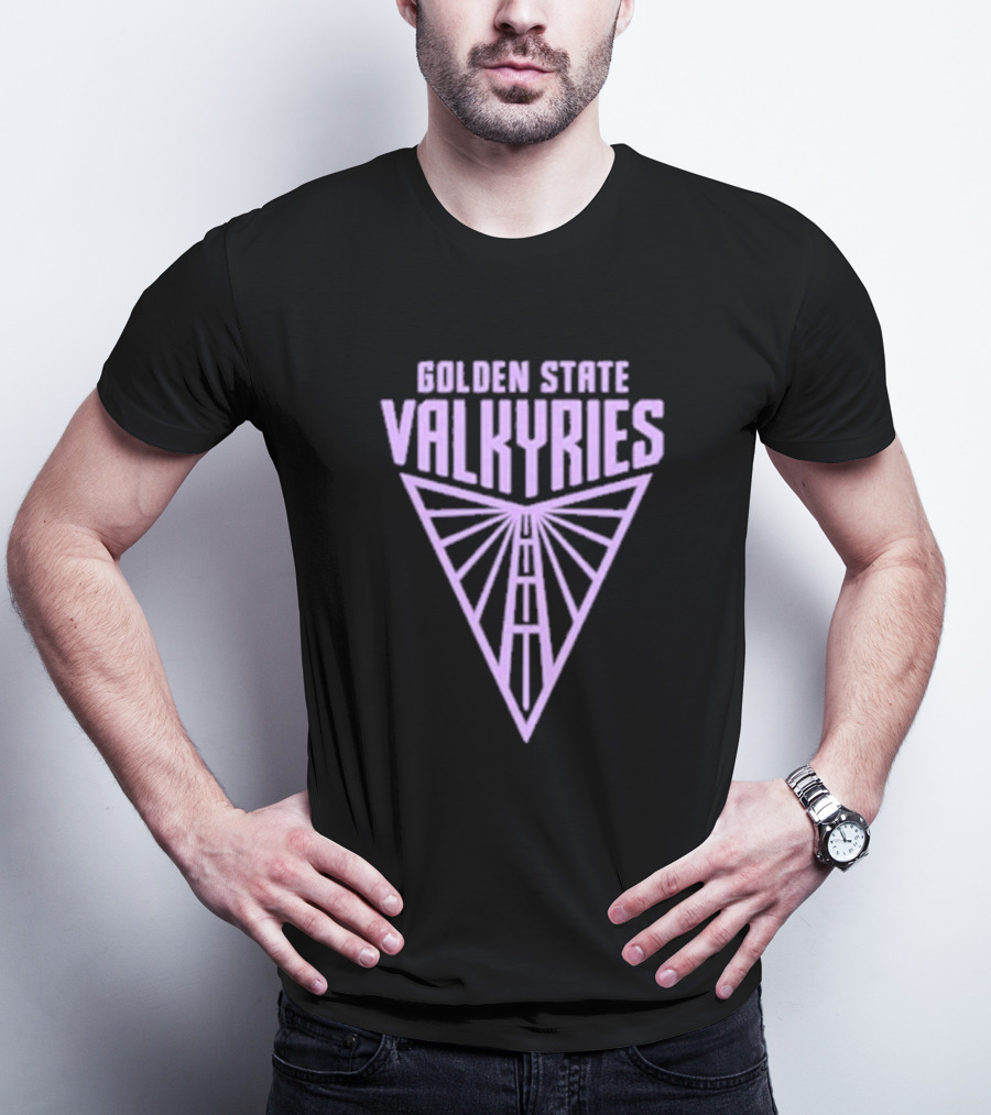 Golden State Valkyries Symbolic Emblem With Geometric T-Shirt