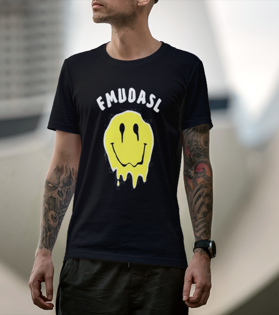FMUOASL Dripping Smiley Face T-Shirt
