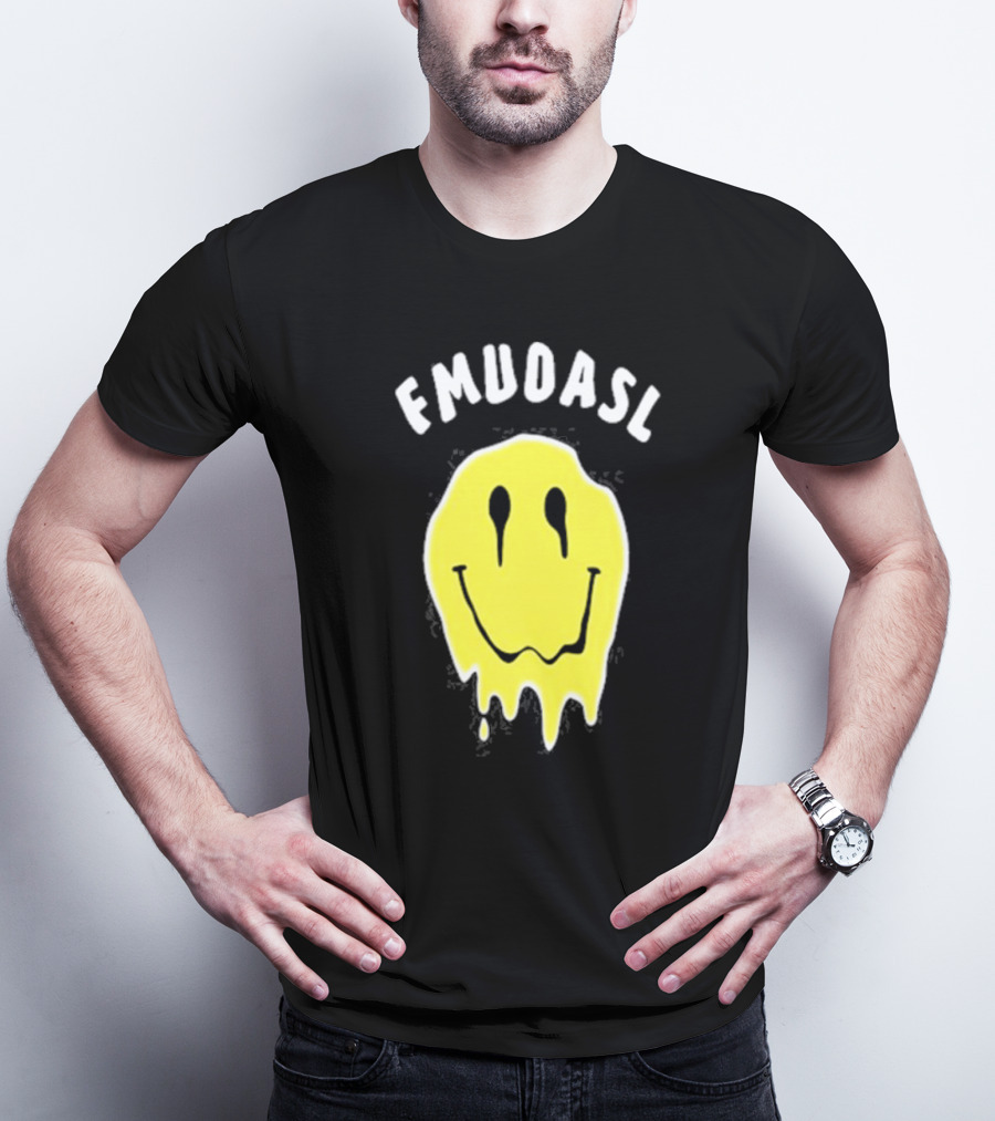 FMUOASL Dripping Smiley Face T-Shirt