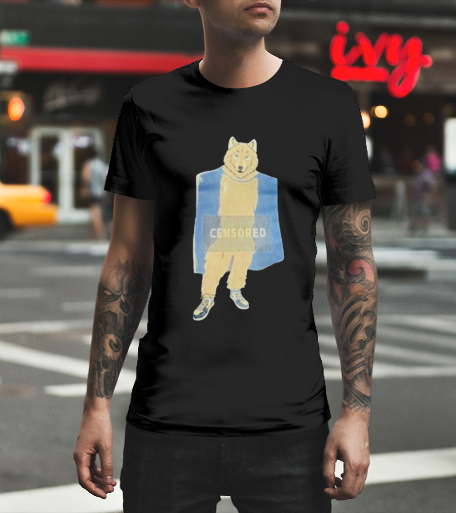 Lisan Jal Gaib Censored Wolf Retro Sneakers T-Shirt