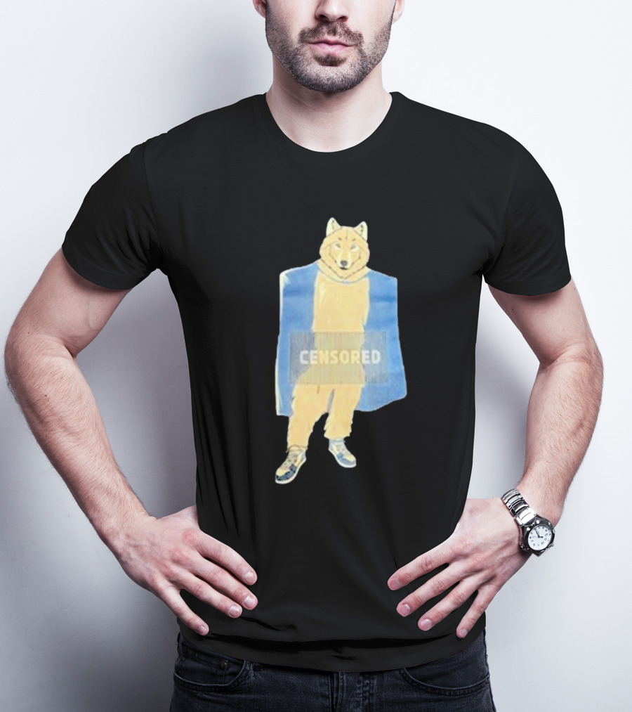 Lisan Jal Gaib Censored Wolf Retro Sneakers T-Shirt