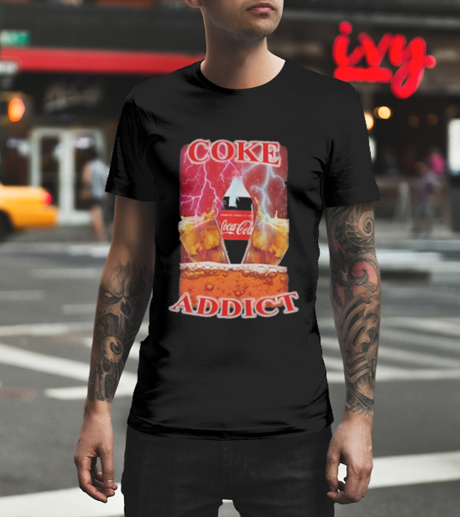 Coke Addict Orbital Clothing Coca-Cola Lightning Bubbles T-Shirt