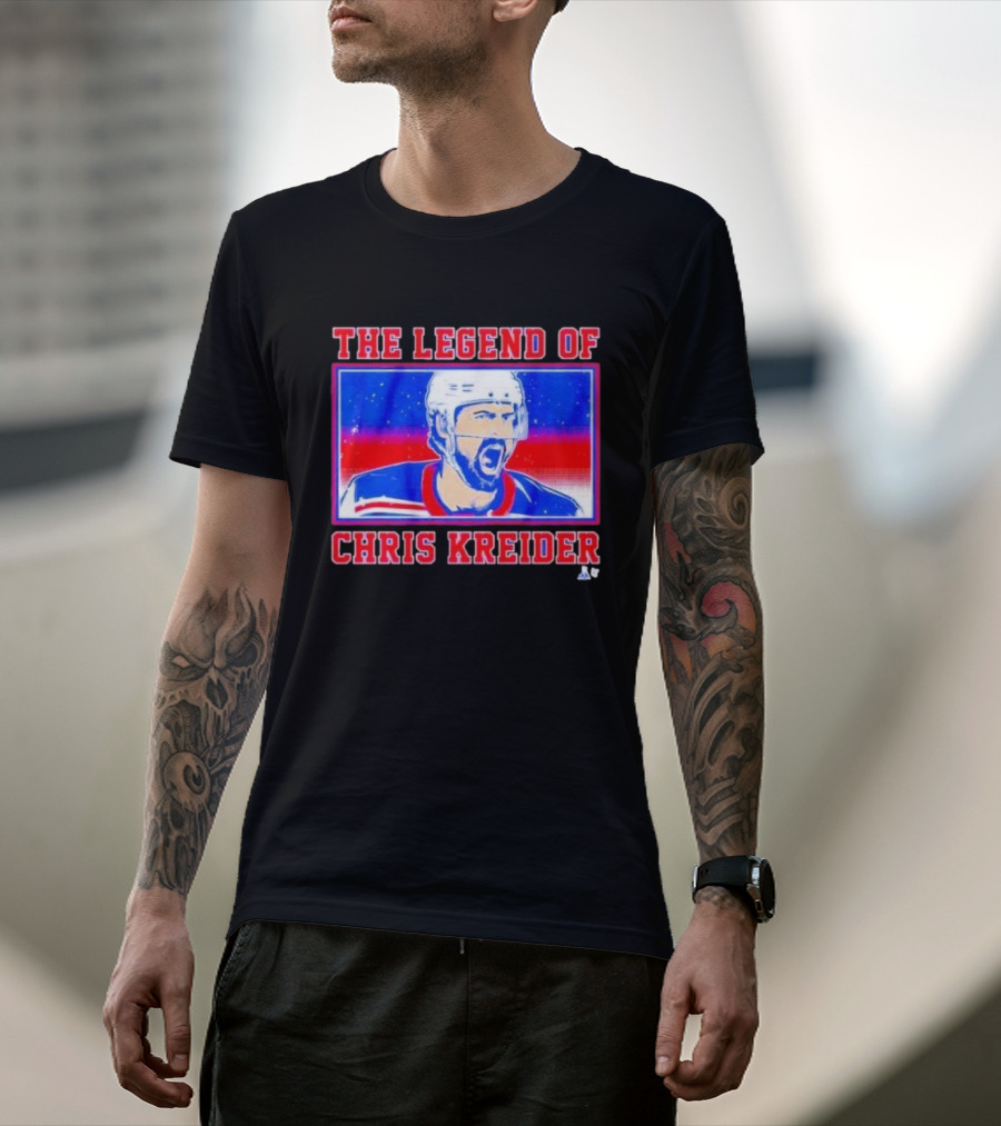 The Legend Of Chris Kreider Hockey Icon Burst T-Shirt